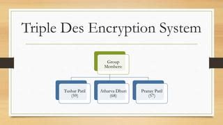 Triple Des Encryption System Pptx Computing Technology Computing