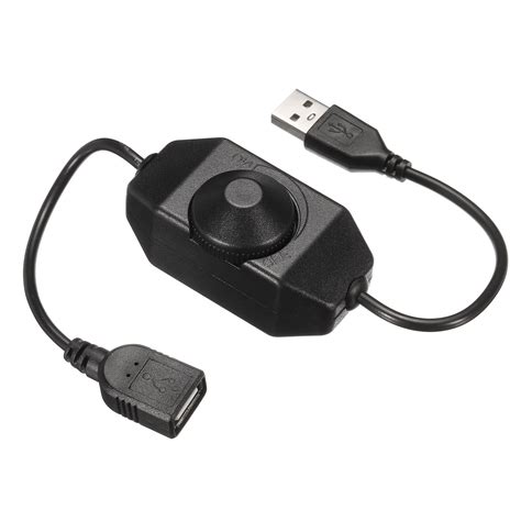 Uxcell USB 5V DC PWM Rotary Inline Dimmer For LED Strips Lights Black Walmart Com