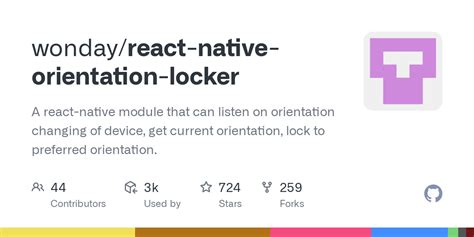 GitHub Wonday React Native Orientation Locker A React Native Module That Can Listen On