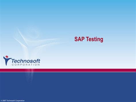 Sap Testing Services Ppt