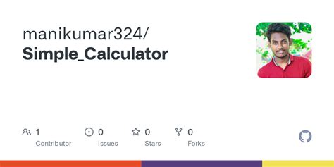 GitHub Manikumar Simple Calculator