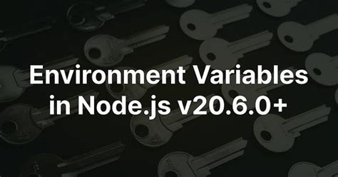 Renish B On Linkedin Stop Using Dotenv In Nodejs V2060