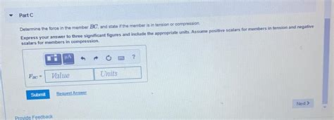 Solved Determine The Force In Members Bc Cf And Fe State