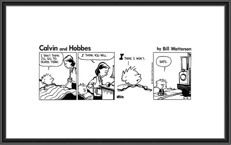 Calvin And Hobbes Black And White Comic