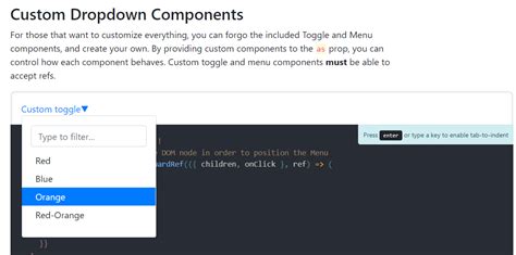 Custom Dropdown Component Keyboard Navigation Issue Issue React Bootstrap React