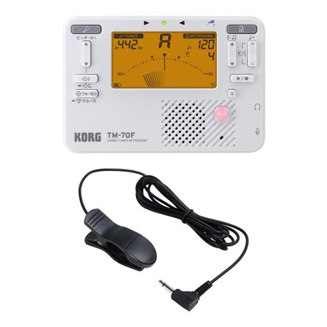 Korg Tm 70f Wh Joyo Jc 04セット チューナー メトロノーム ホワイト コンタクトマイクセット メール便発送・代金引換