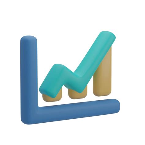 Premium Photo 3d Growth Graph Illustration