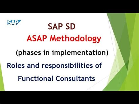 ASAP Methodology Phases In Implementation SAP SD SAP SD