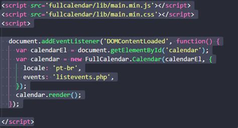 Dados Do Banco Não Aparecem No Full Calendar Desenvolvimento De