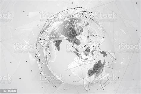 벡터 지구 행성 지구 점에서 컨셉 빅데이터 처리 및 데이터 수집 3차원 형태에 대한 스톡 벡터 아트 및 기타 이미지 3차원 형태 감각 지각 개체 그룹 Istock