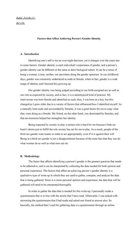 Write Up Mini Research Rafal Jericho D BA 126 Factors That Affect Achieving Person S