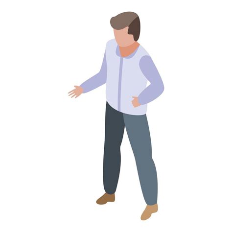 Boy Ready For Programming Icon Isometric Style 15913213 Vector Art At