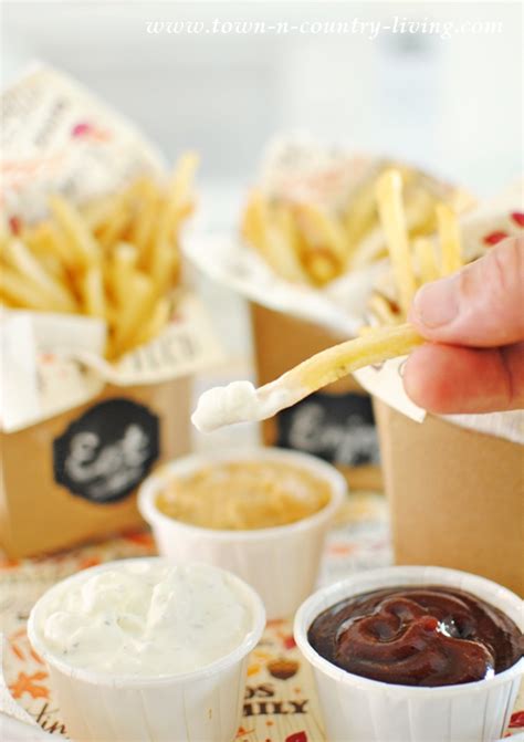 Quick And Easy French Fries With Dipping Sauces Town And Country Living