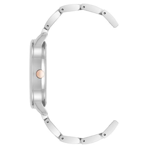 Womens Nine West Flower Motif Dial Watch Silver Nine West Philippines