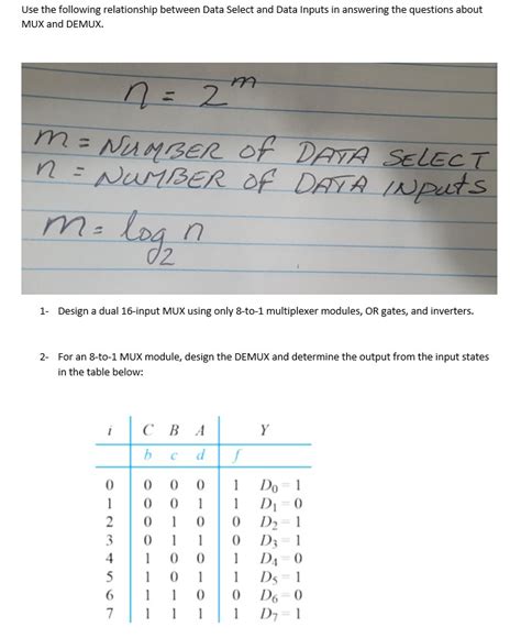 Solved 1 ﻿design A Dual 16 Input Mux Using Only 8 To 1