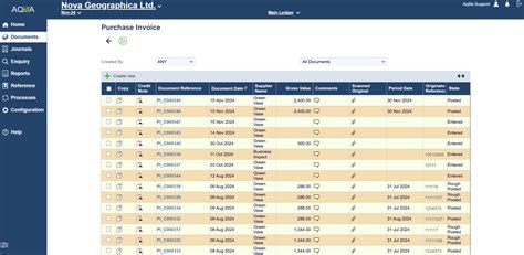 Purchase Invoices And Credit Notes