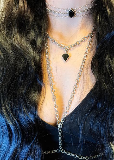 Bondage Body Chain Seeress Silver