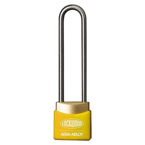 Lockwood 312 30mm Deadlocking Brass Padlock Yellow 50mm Shackle