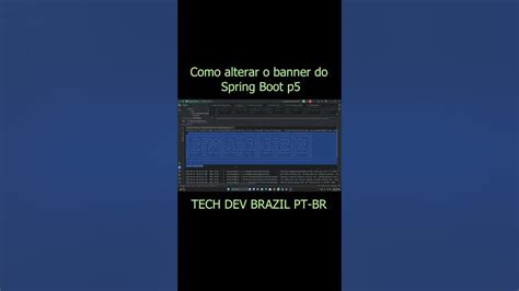 Como Alterar O Banner Do Spring Boot P5 Youtube