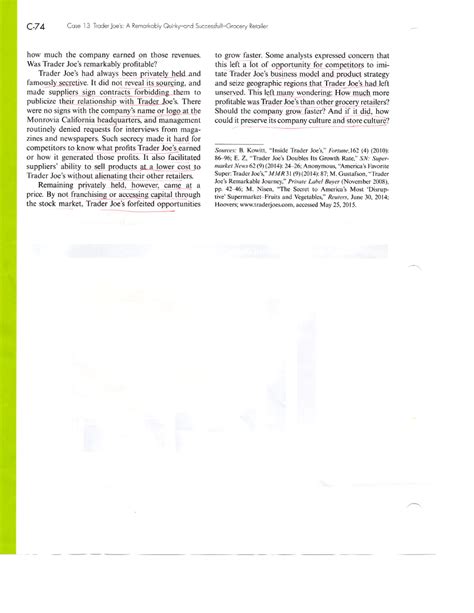 Solved CASE TRADER JOE S A REMARKABLY QUIRKY AND Chegg Com