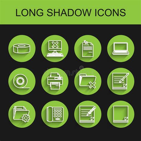 Set Line Folder Settings With Gears Telephone Scotch Blank Notebook