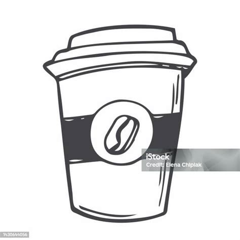 초콜릿 커피 손으로 그린 윤곽선 낙서 아이콘의 플라스틱 컵 테이크 아웃 커피 벡터 스케치 일러스트 레이 션은 흰색 배경에 격리 된 인쇄 웹 모바일 및 인포 그래픽을위한