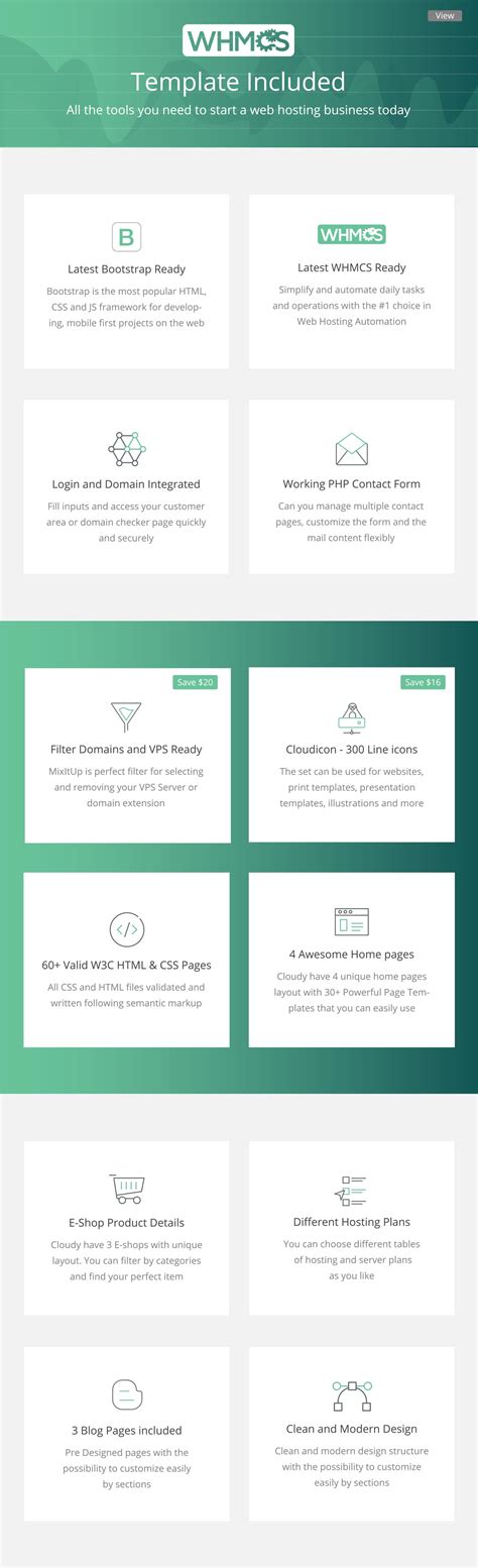 cloudy 7 hosting service and whmcs template thememag