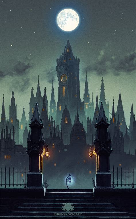 Renekovacart Bloodborne Highres Artist Name City Clock Clock