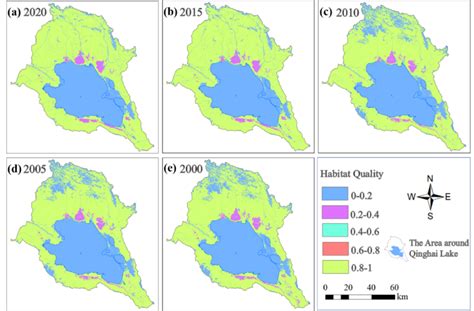 Spatial Distribution Of Habitat Quality In 2000 2020 A 2020 B Download Scientific Diagram