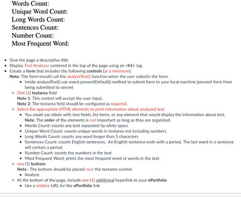 Solved Create A Text Analyzer Web Page Using The Filename Chegg
