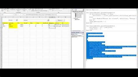 Excel 32 Restaurants Vba Youtube