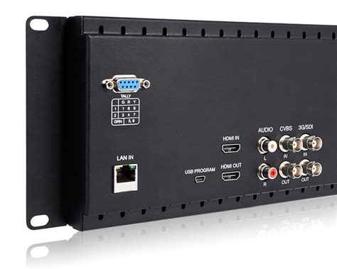 Dual 7 3ru Ips 1280x800 Broadcast Lcd Rack Mount Monitor With 3g Sdi Hdmi Av Input And Output