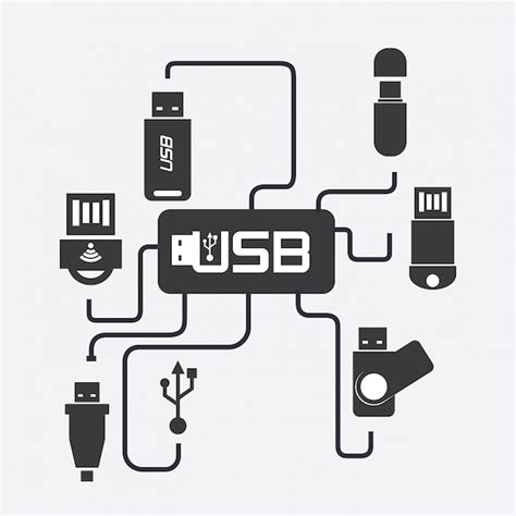 Conexão usb Vetor Premium