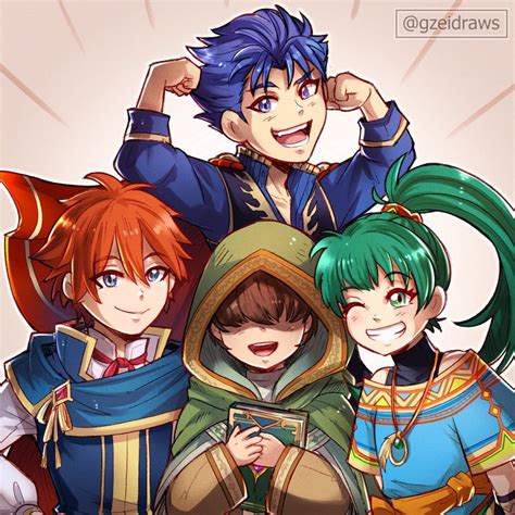 Lyn Eliwood Hector And Mark Fire Emblem And 2 More Drawn By Gzei