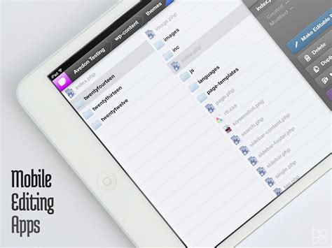 Mobile Editing Apps IOS Code Editors