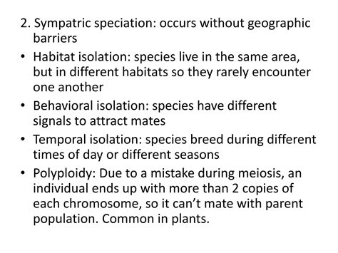 Notes Speciation Pptx Biological Sciences Science