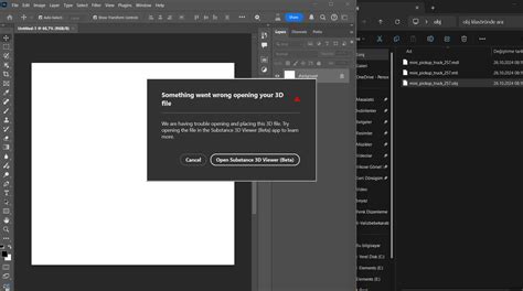 cannot open 3d object in photoshop beta v26 1 adobe community 14943513