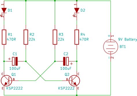 Flashing Led Circuit Schematic