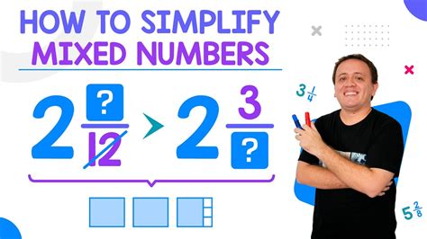 How To Simplify Mixed Numbers Youtube