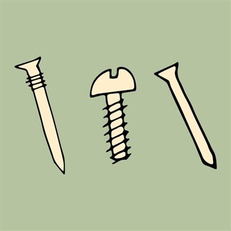 Premium Vector Pin The Screw Screwdriver Nut Wrench Key Bolts Vector