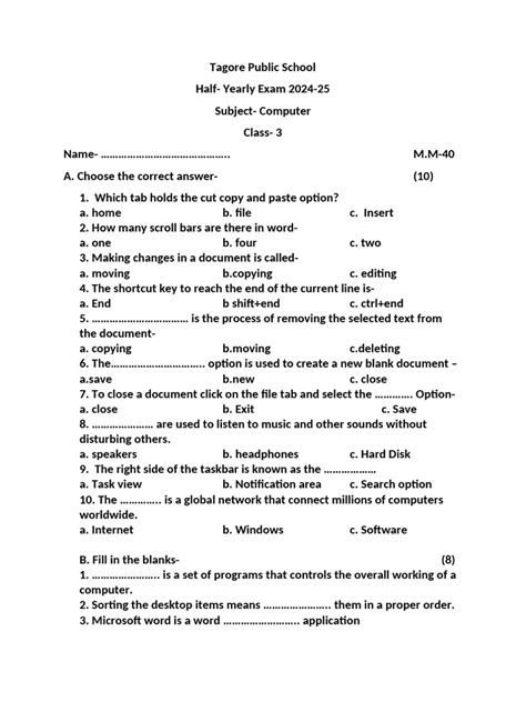 class 3 computer pdf