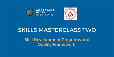 Masterclass Two Skill Development Programs And Quality Framework