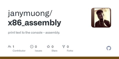 Github Janymuongx86assembly Print Text To The Console Assembly