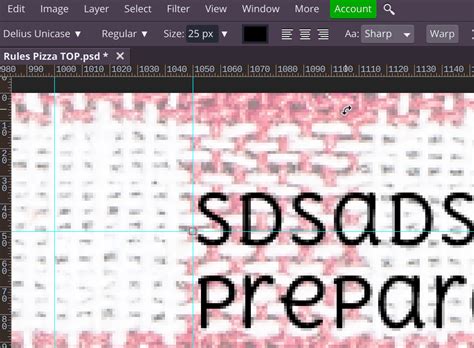 Delius Unicase Font Types Above The Textbox · Issue 2761 · Photopea