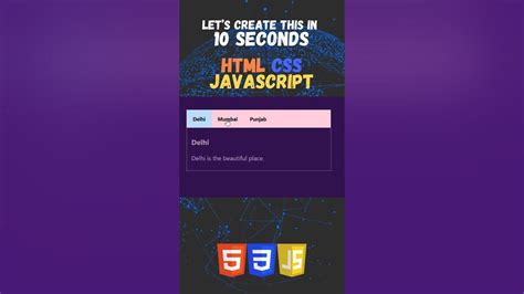 Tabs Switching With Context Using Html Css Javascript