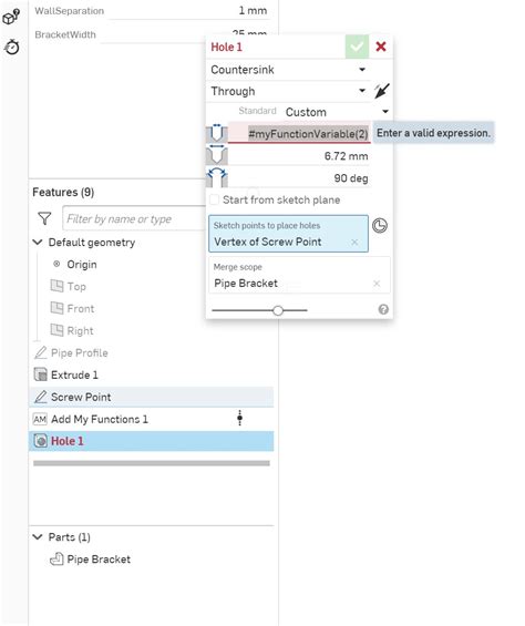 Function Variables — Onshape