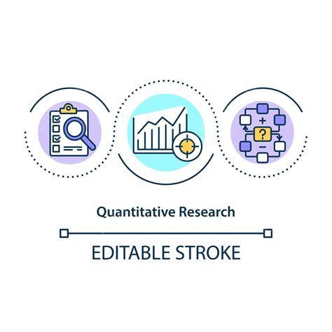 Quantitative Research Concept Icon Analysis Thin Exploration Vector