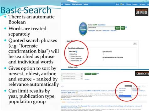 Database Group Exploration Psyc Info Ppt