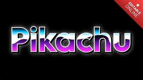 Pikachu Arcade Text Effect Generator