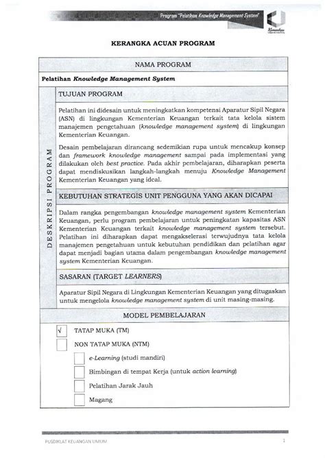 Pdf Kap Pelatihan Knowledge Management System Kms Combined Dokumentips